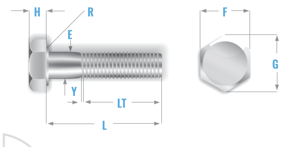 Tornillo hexagonal Grado 2 A307 Galvanizado - La Casa de los Tornillos